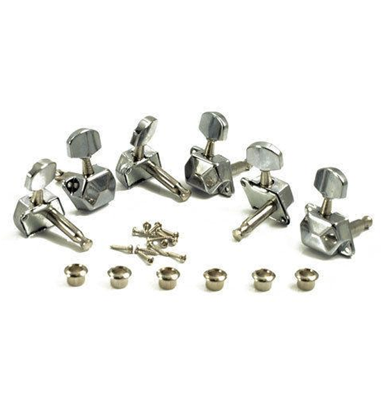 WD Music 3 Per Side Enclosed Steel String Tuning Machines, Chrome ...